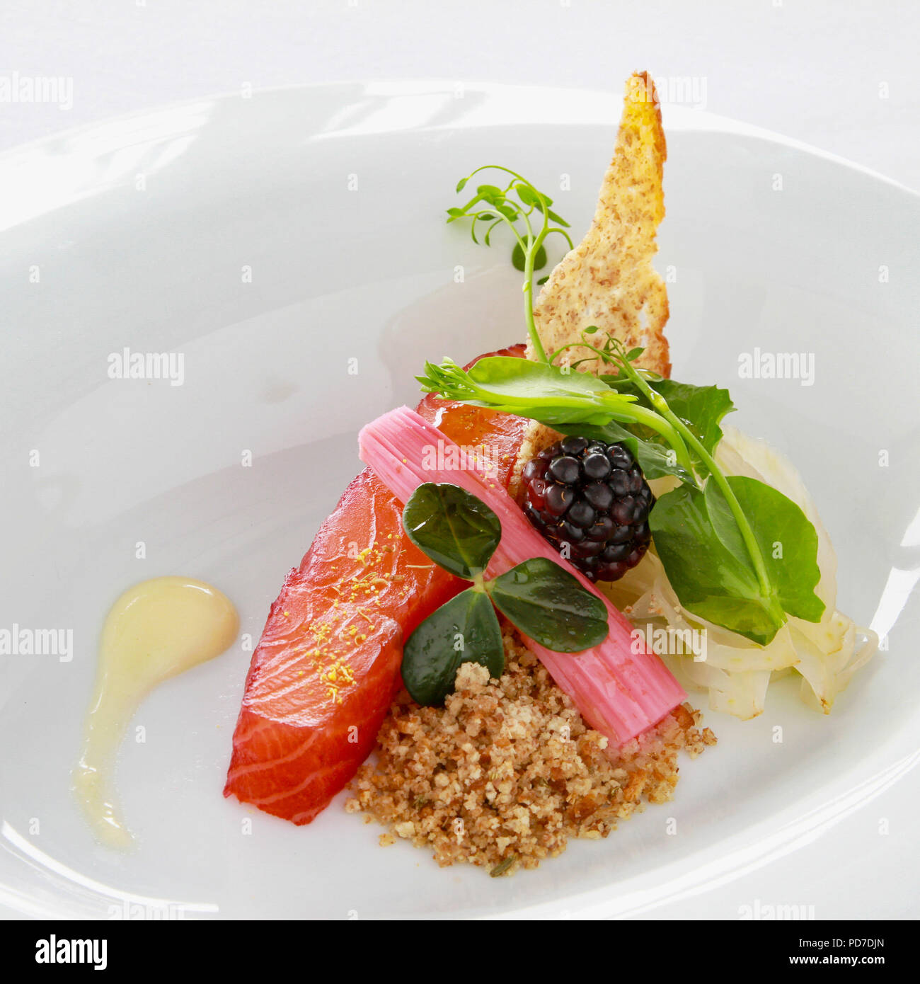 smoked salmon appetizer starter Stock Photo - Alamy