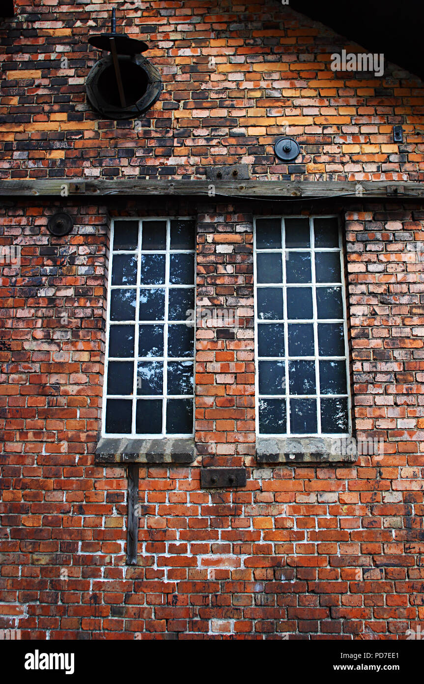 Window at a old factory Stock Photo - Alamy