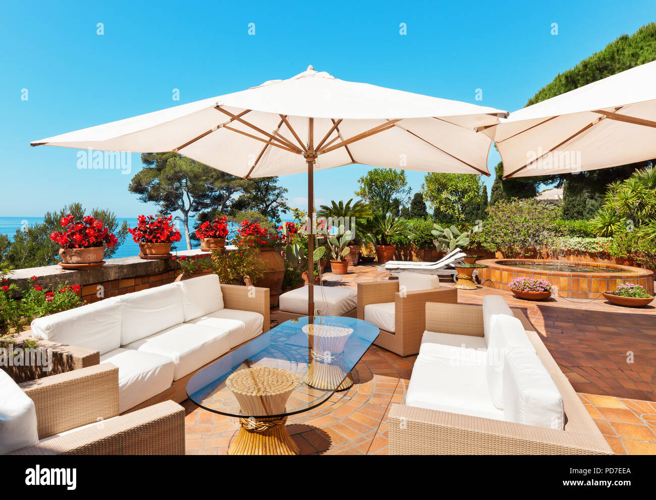 Beautiful house exterior terrace hi-res stock photography and images ...