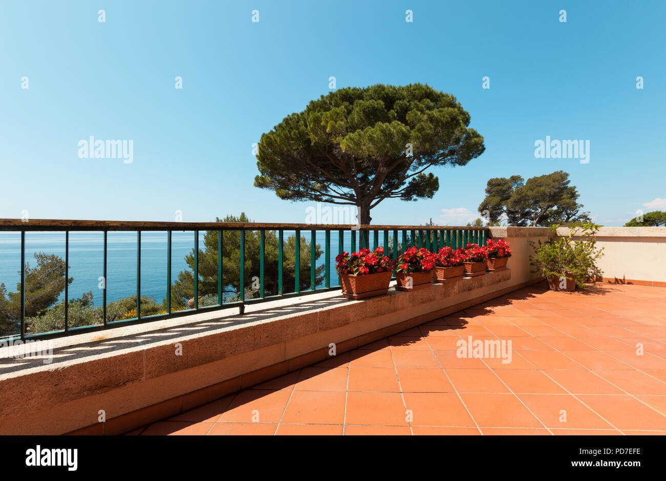 Beautiful view sea from balcony hi-res stock photography and images - Alamy