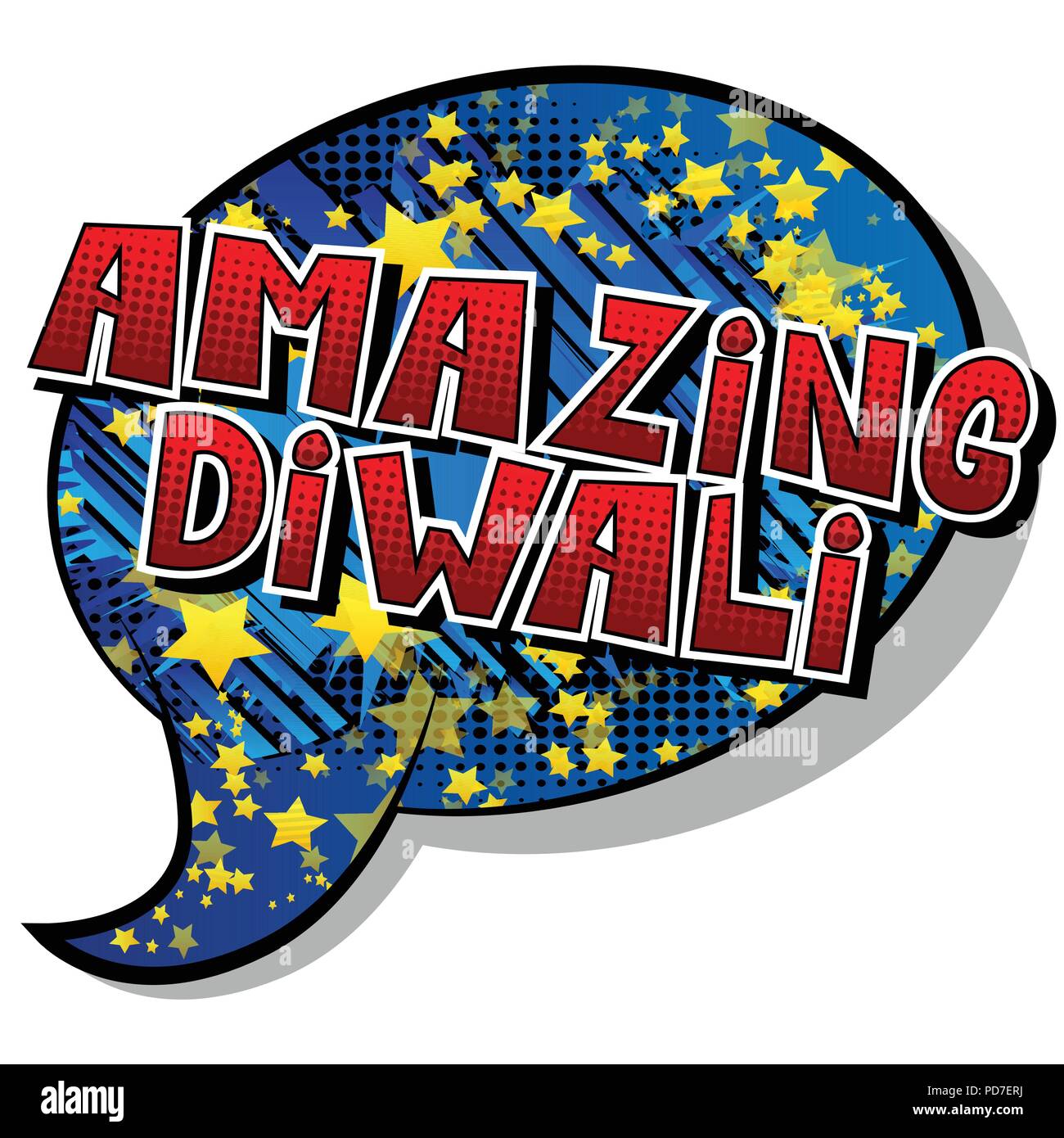Amazing Diwali - Comic book style word on abstract background Stock ...