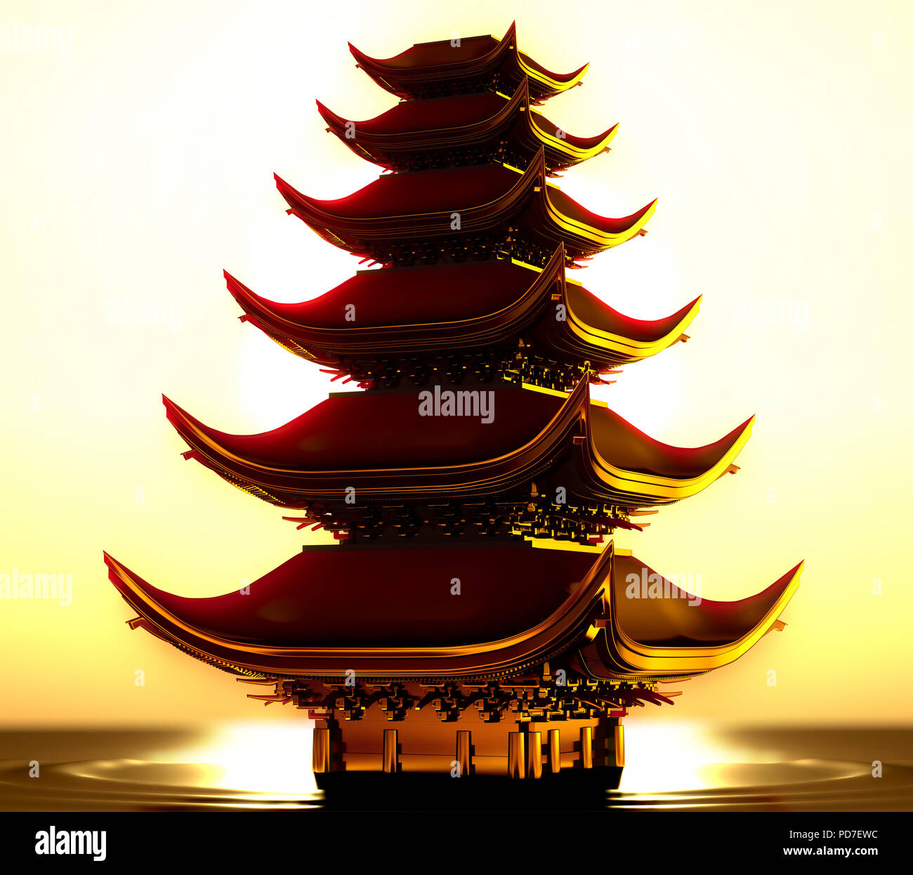 Golden sun symbol in 3d hi-res stock photography and images - Alamy