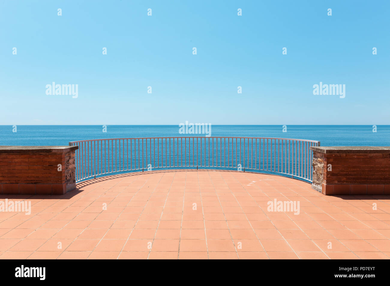 outside exterior with sea view from terrace Stock Photo - Alamy