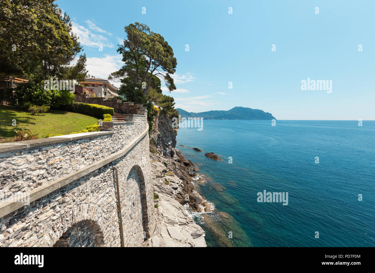 beautiful Mediterranean landscape, view from the fortress Stock Photo ...