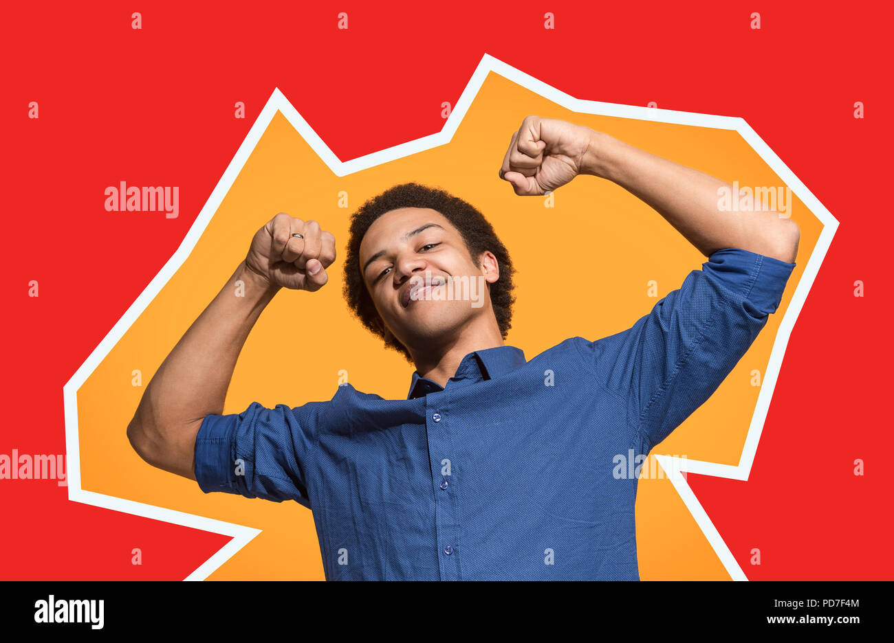 I won. Winning success happy man celebrating being a winner. Dynamic ...