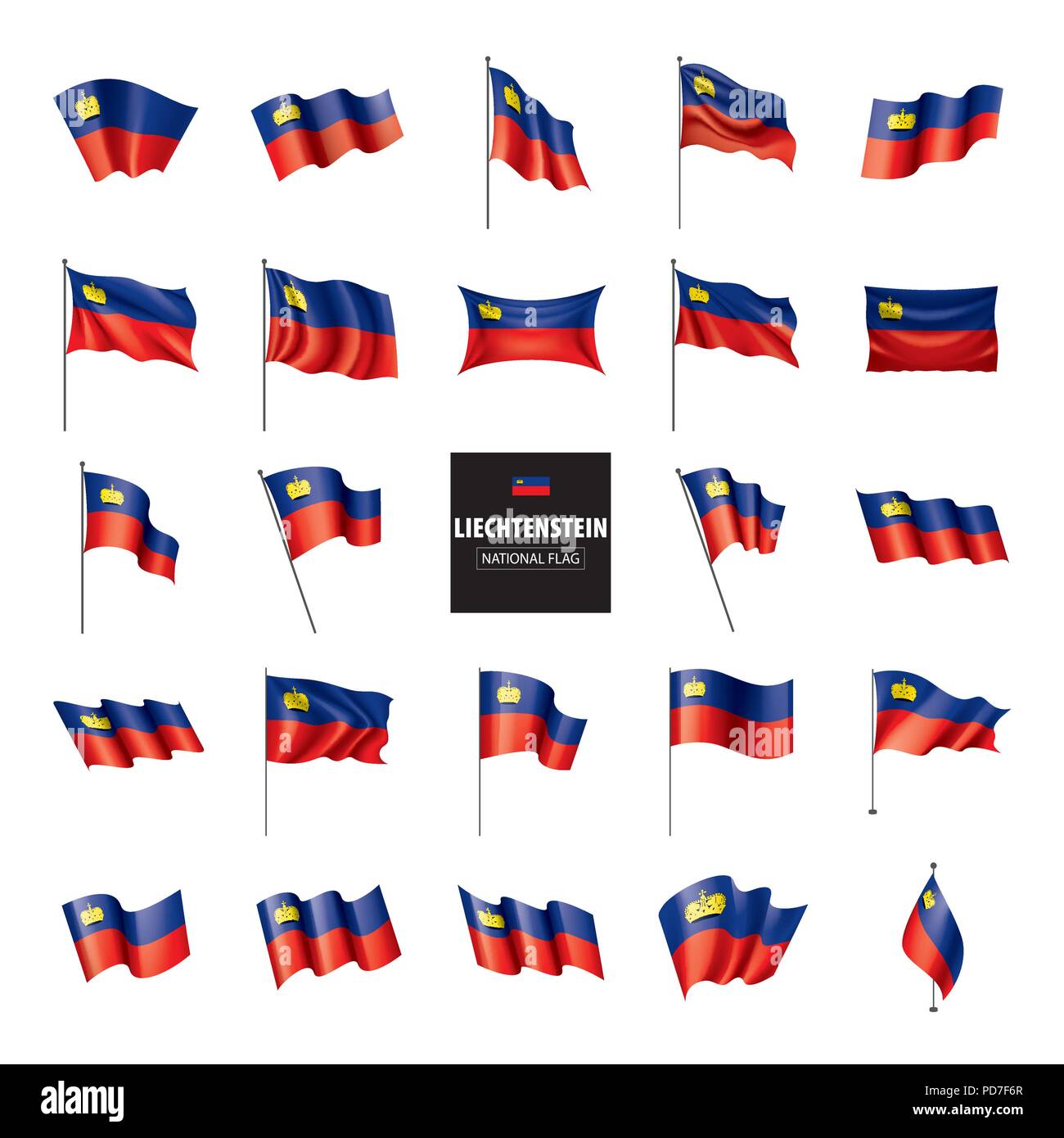liechtenstein flag, vector illustration Stock Vector Image & Art - Alamy