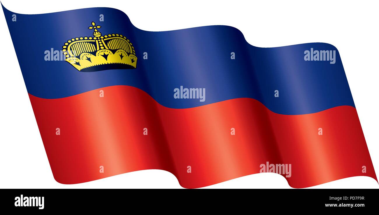 Flag of the principality of liechtenstein Stock Vector Images - Alamy
