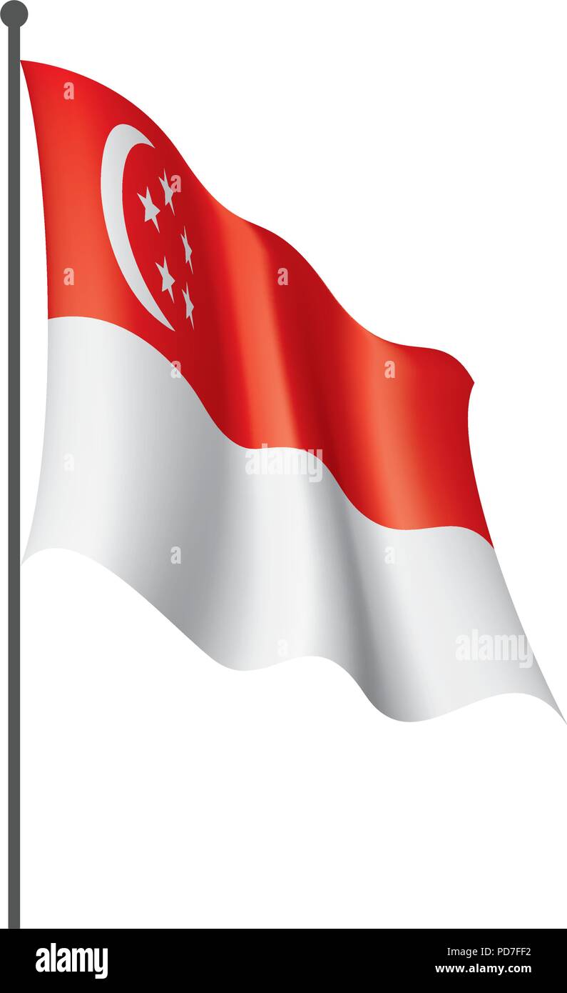 Singapore flag, vector illustration Stock Vector Image & Art - Alamy