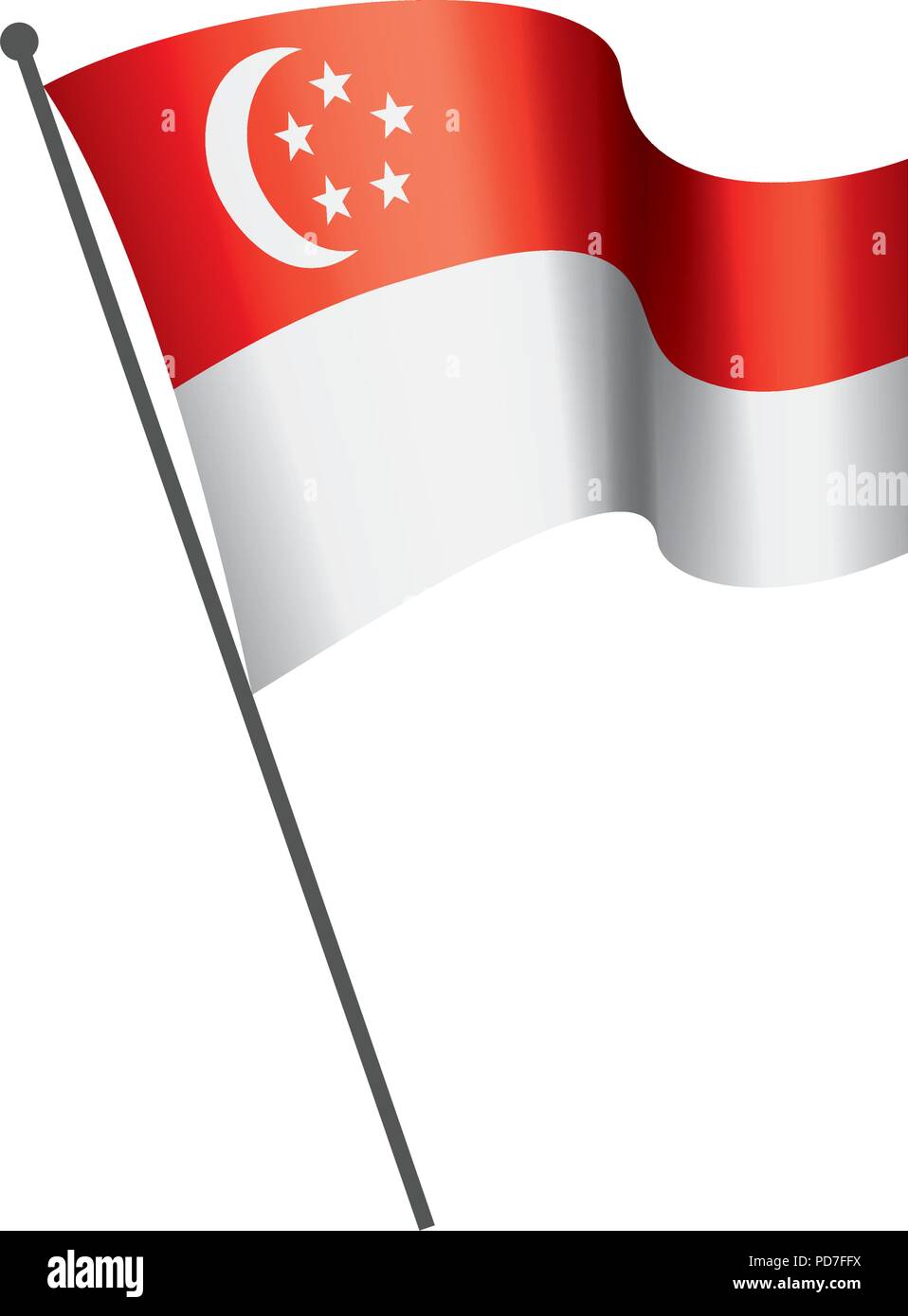 Singapore flag, vector illustration Stock Vector Image & Art - Alamy