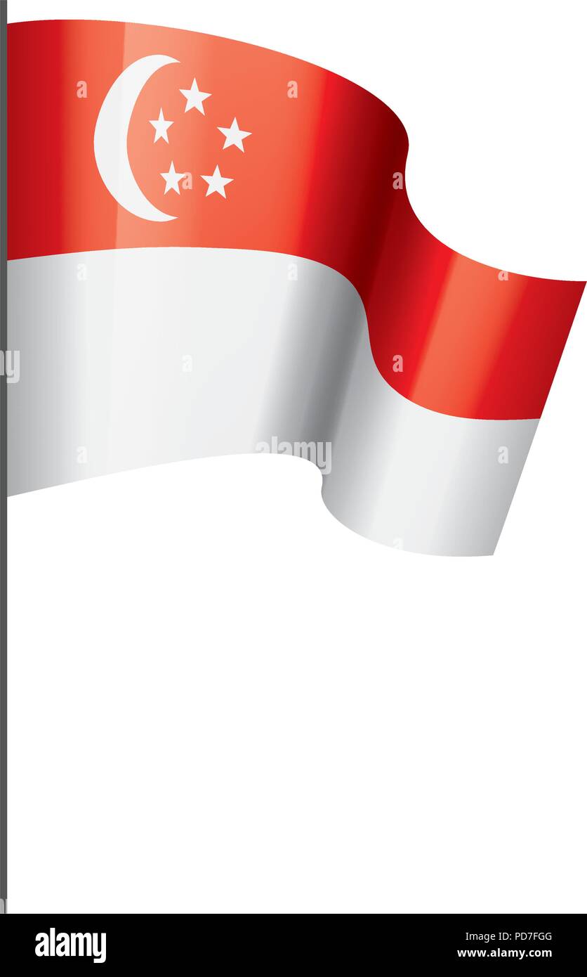 Singapore flag, vector illustration Stock Vector Image & Art - Alamy