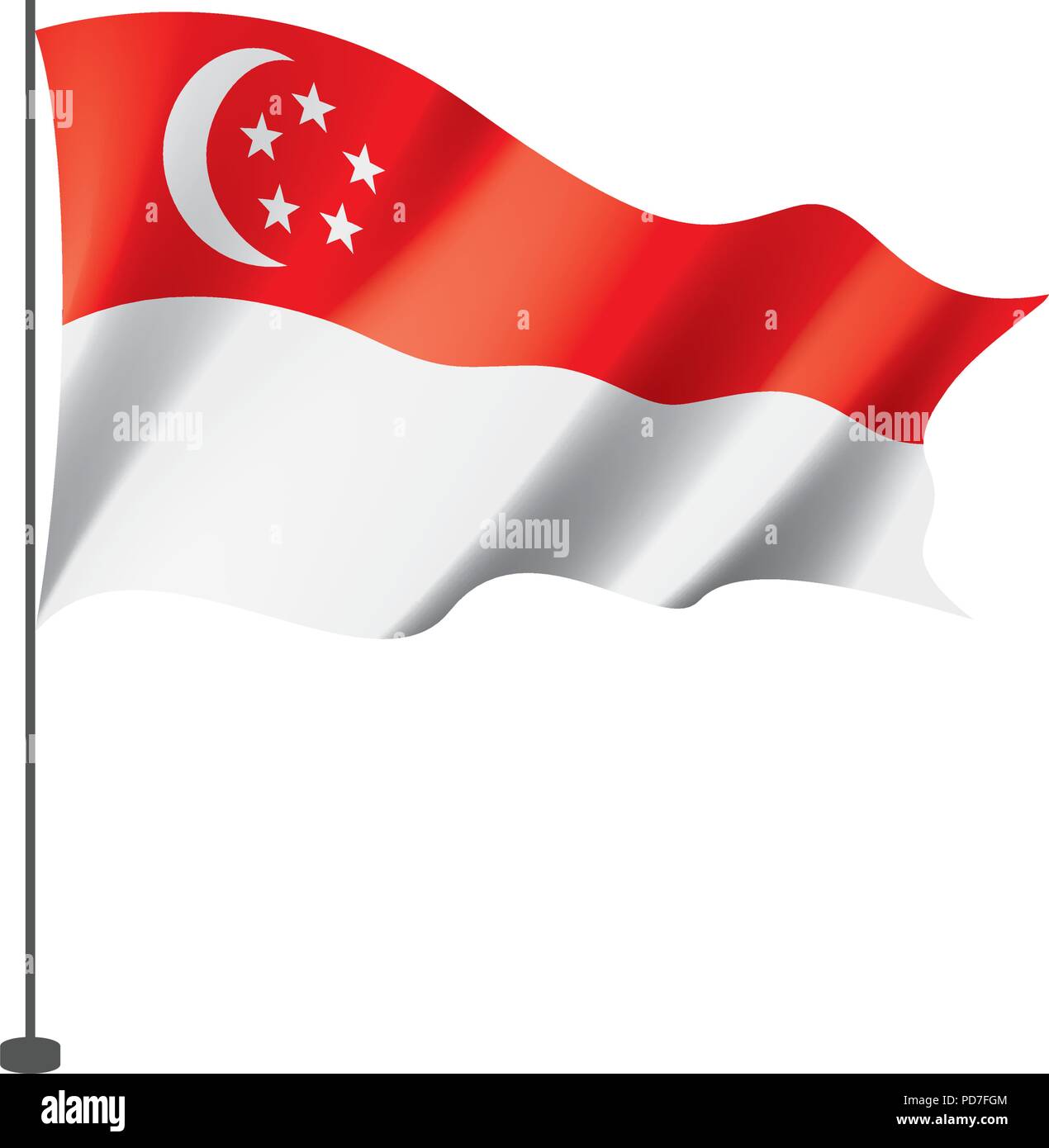 Singapore flag, vector illustration Stock Vector Image & Art - Alamy