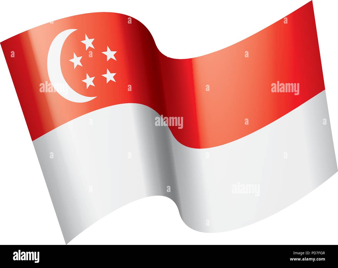 Singapore flag, vector illustration Stock Vector Image & Art - Alamy