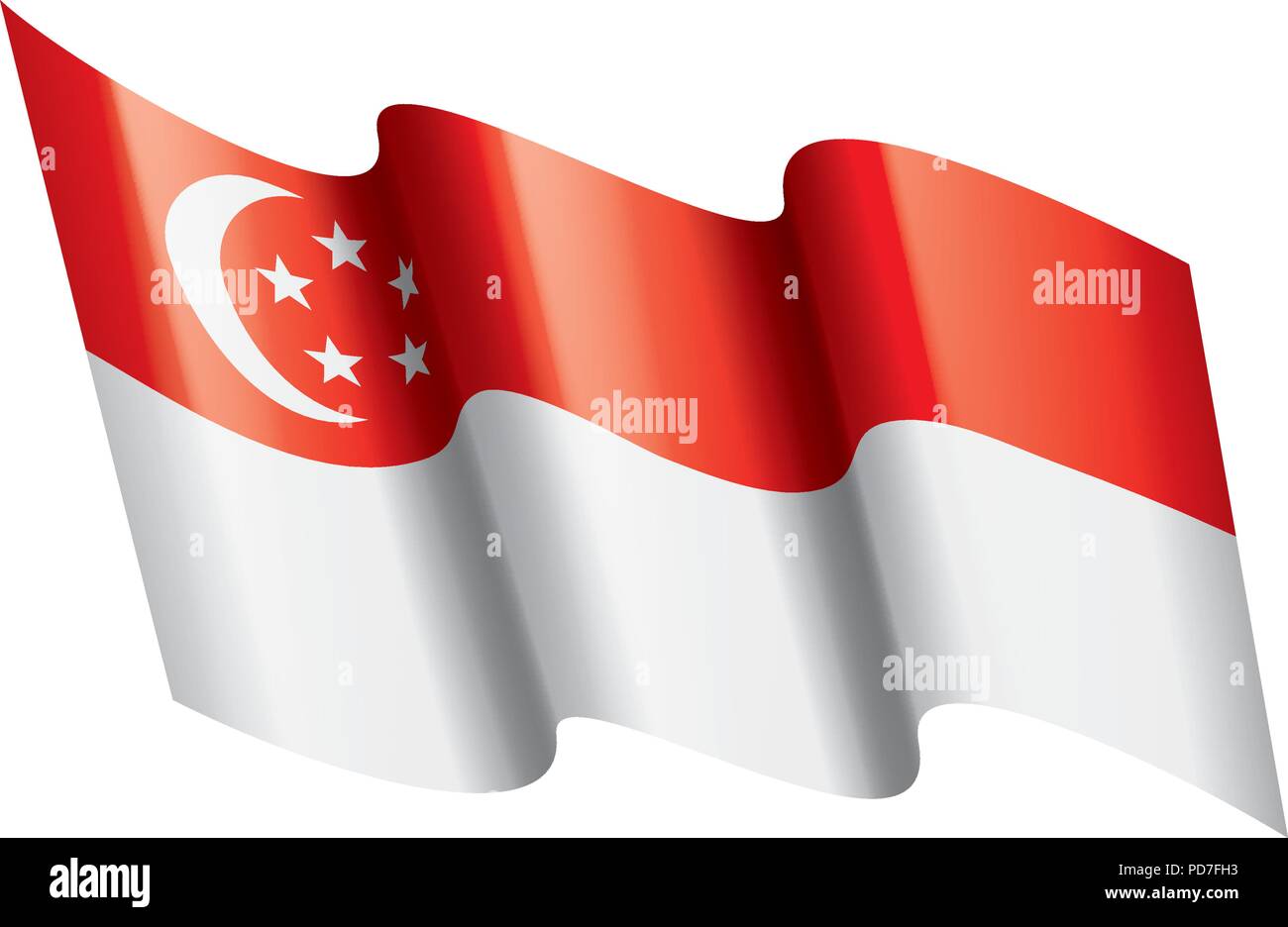 Singapore flag, vector illustration Stock Vector Image & Art - Alamy