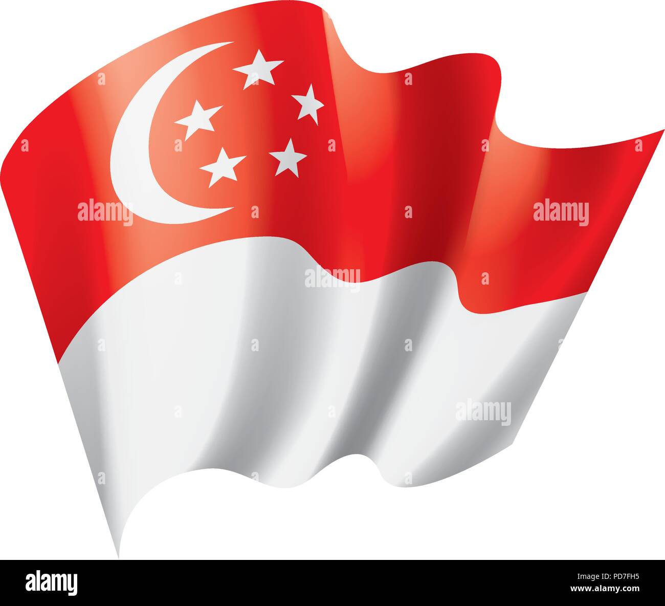 Singapore flag, vector illustration Stock Vector Image & Art - Alamy