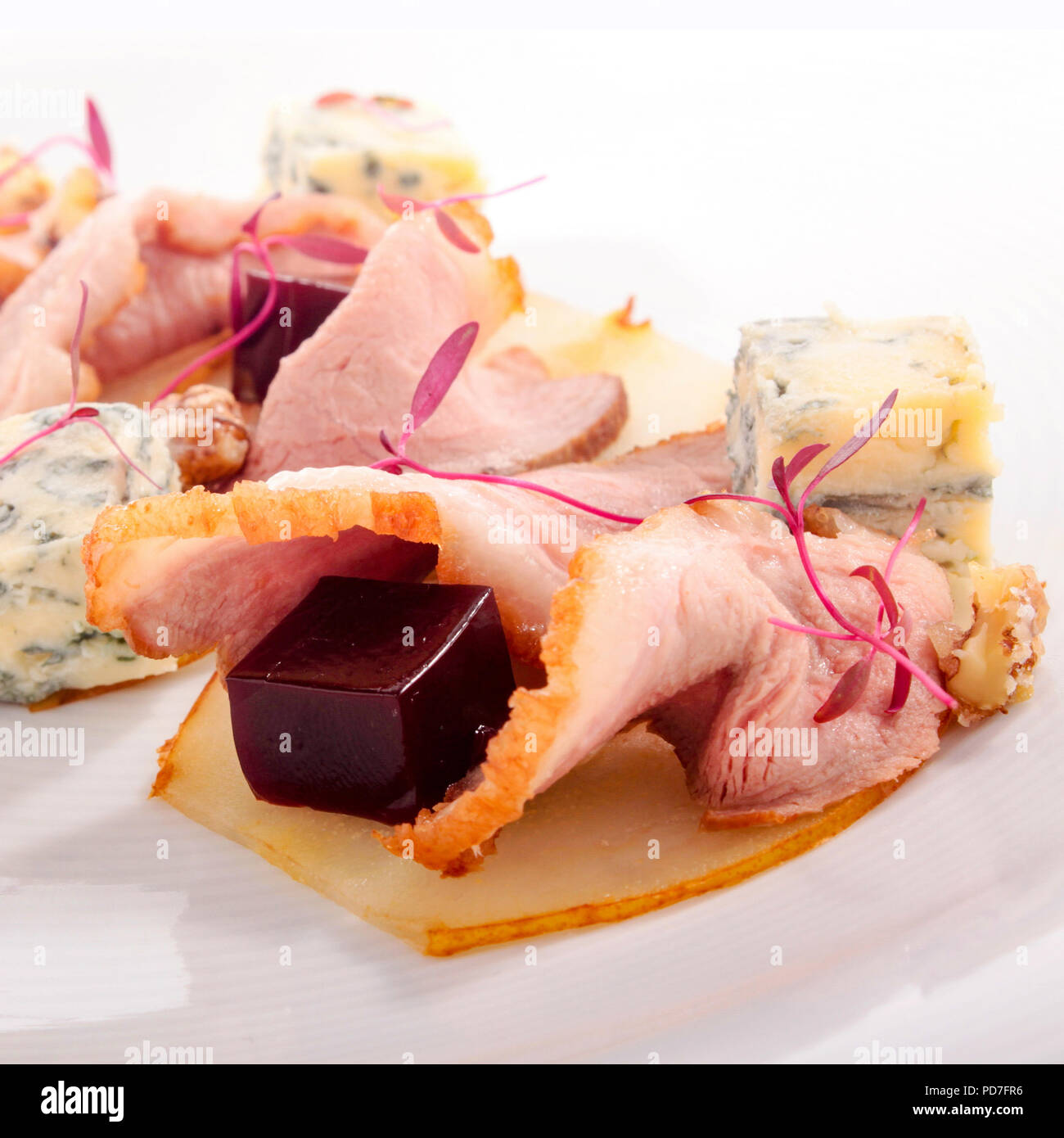 roast ham appetizer Stock Photo - Alamy