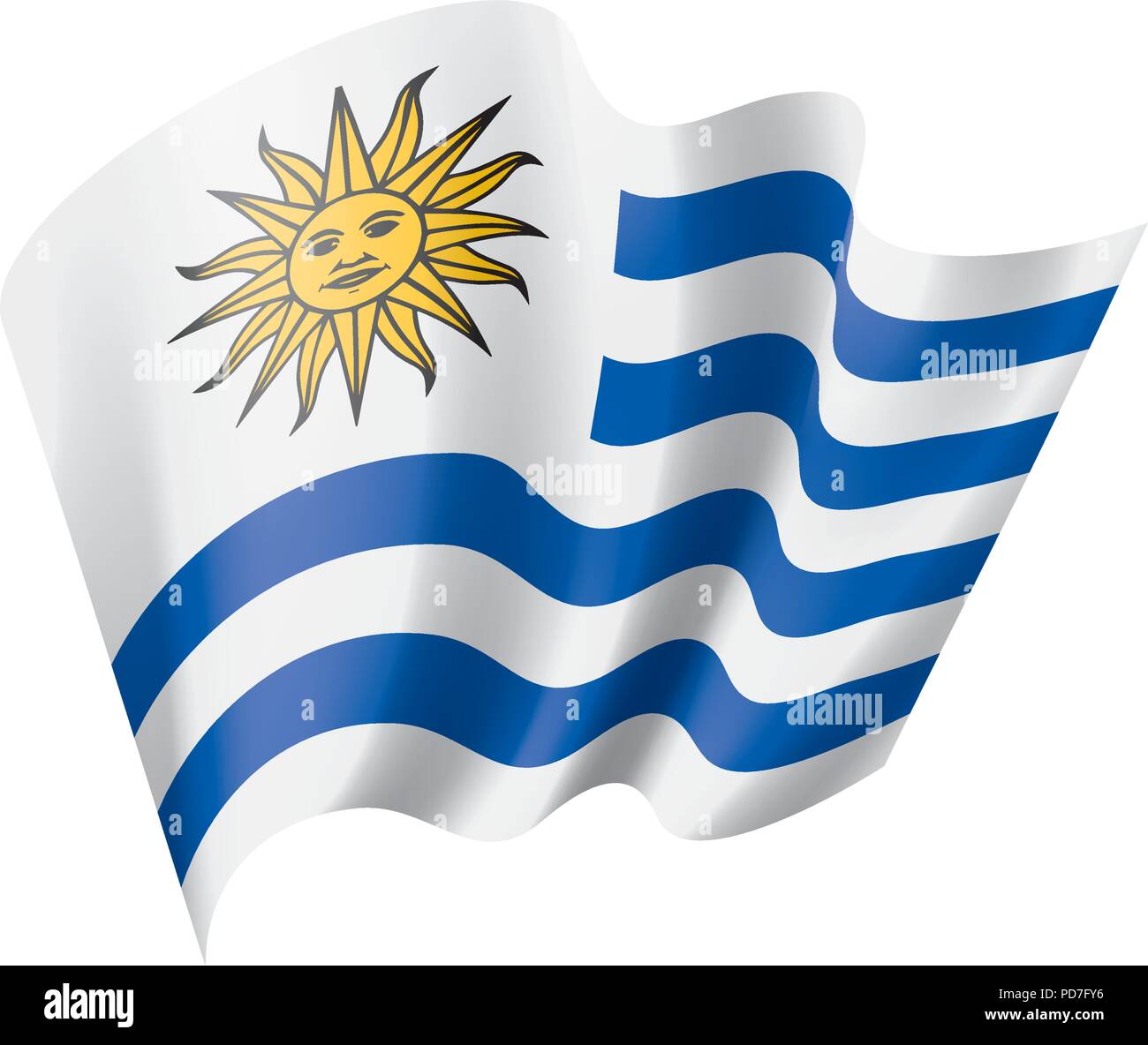 Uruguay Flag Vector Illustration Stock Vector Image And Art Alamy