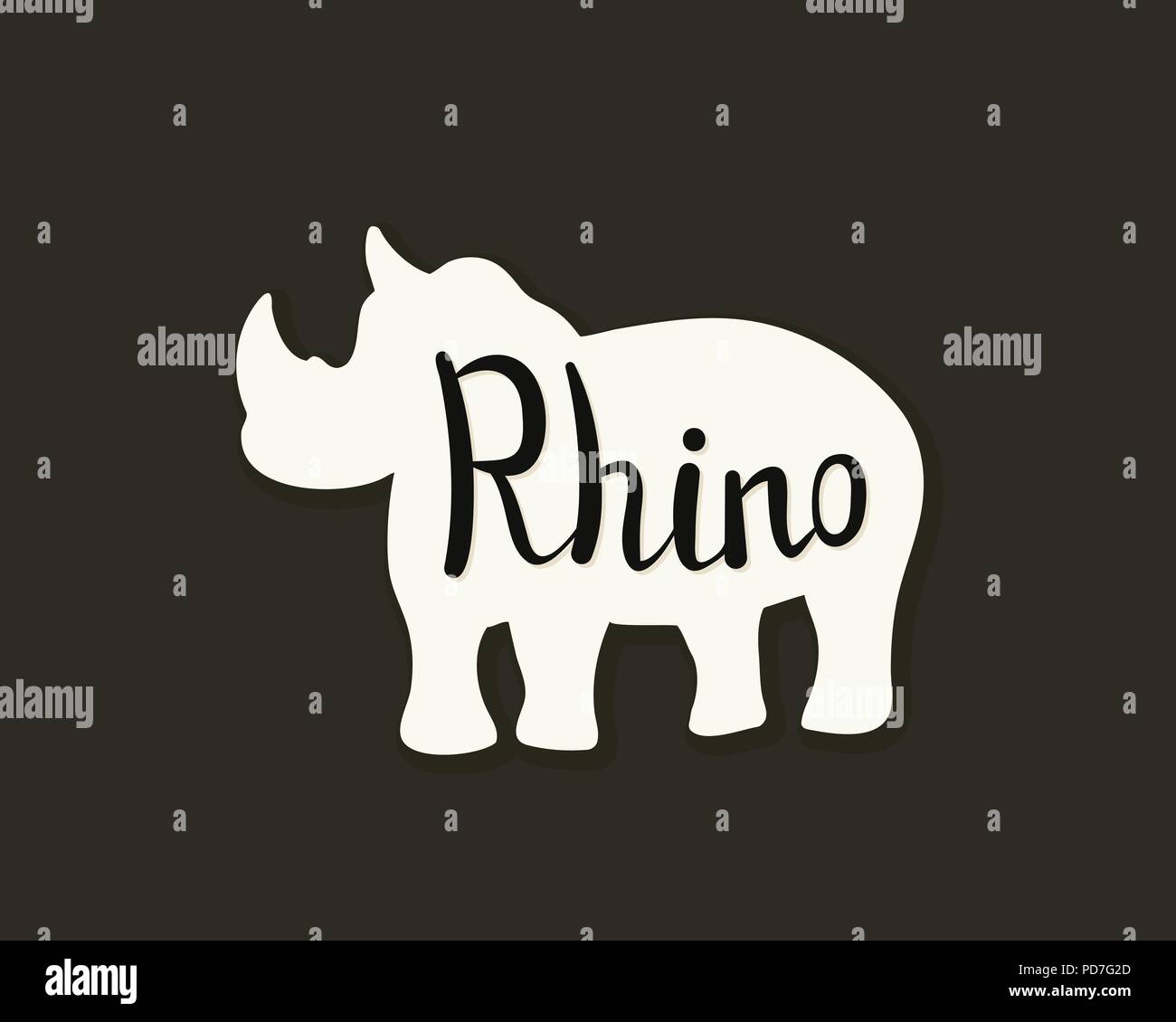 Rhino word Stock Vector Images - Alamy