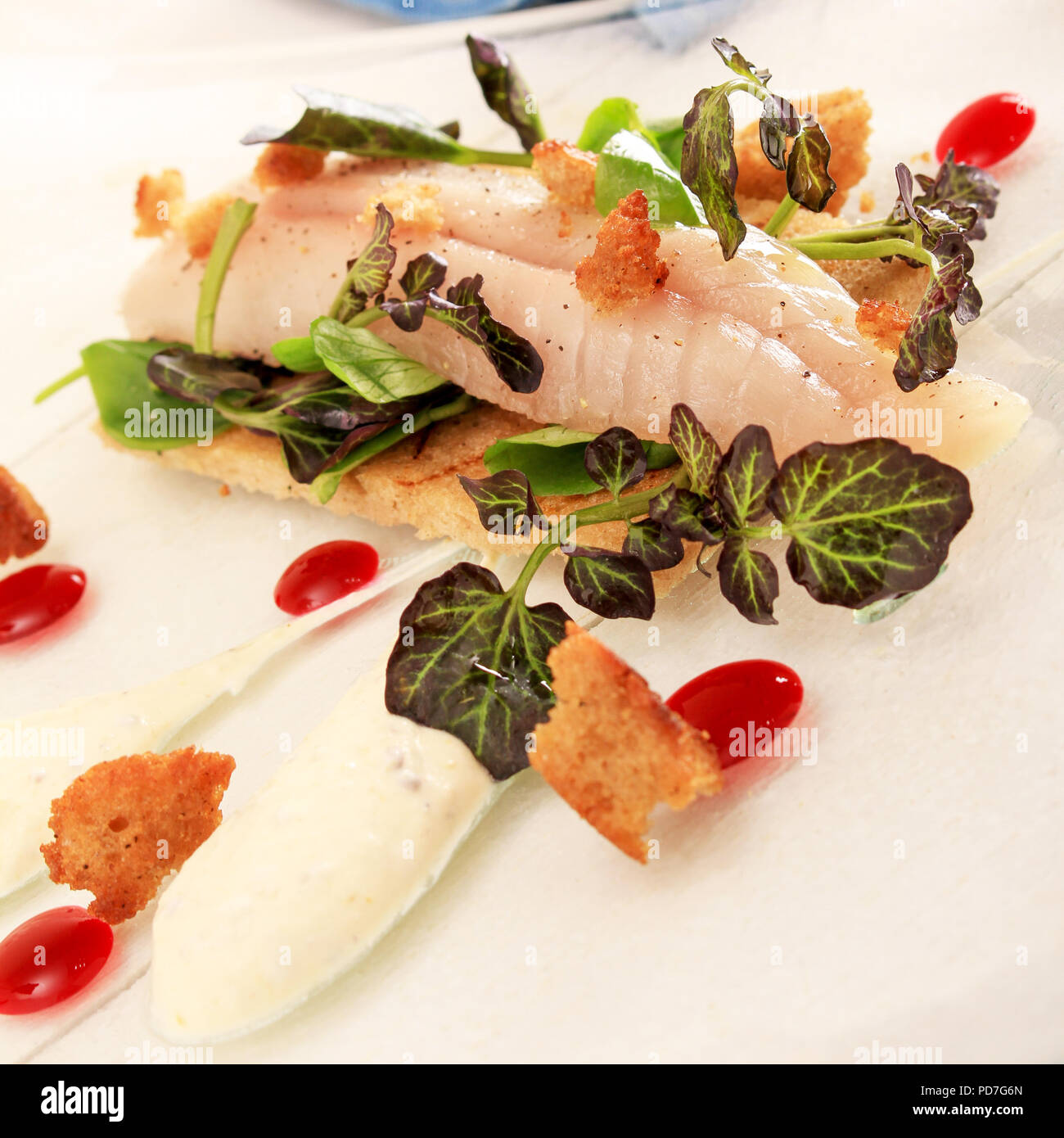 healthy cured mackerel appetizer starter Stock Photo - Alamy