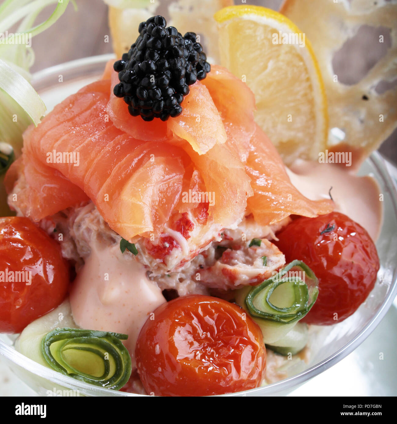 mixed seafood cocktail Stock Photo - Alamy