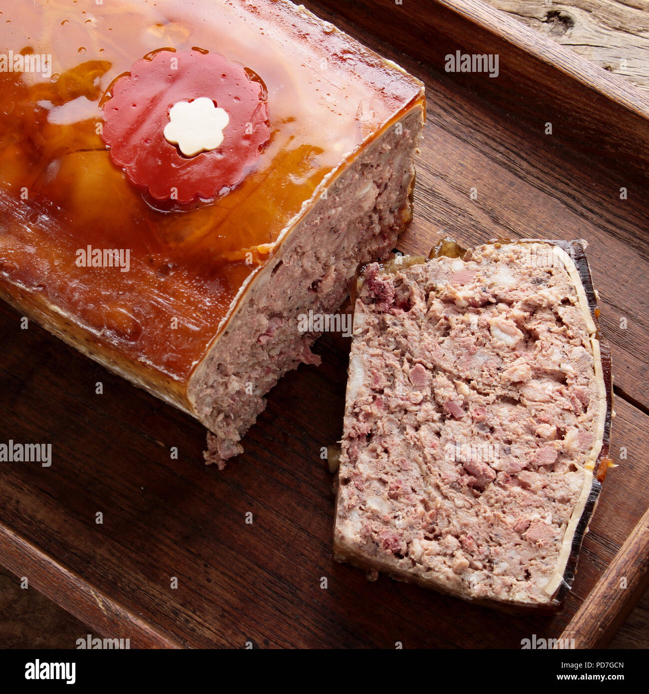 pork pate terrine appetizer Stock Photo - Alamy