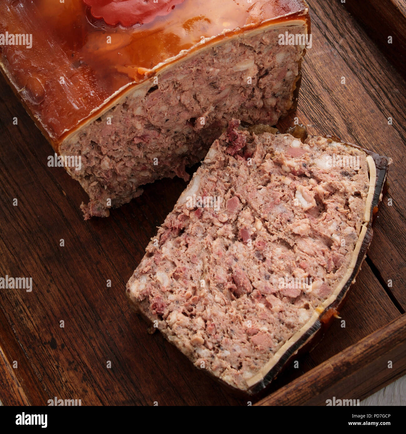 pork pate terrine appetizer Stock Photo - Alamy