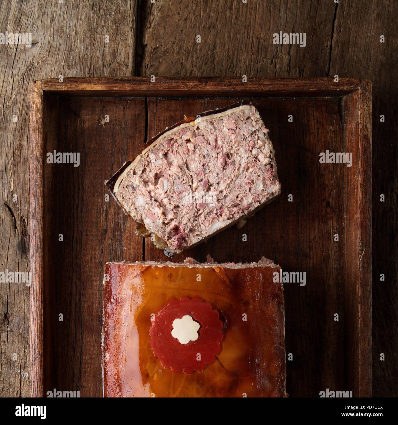pork pate terrine appetizer Stock Photo - Alamy