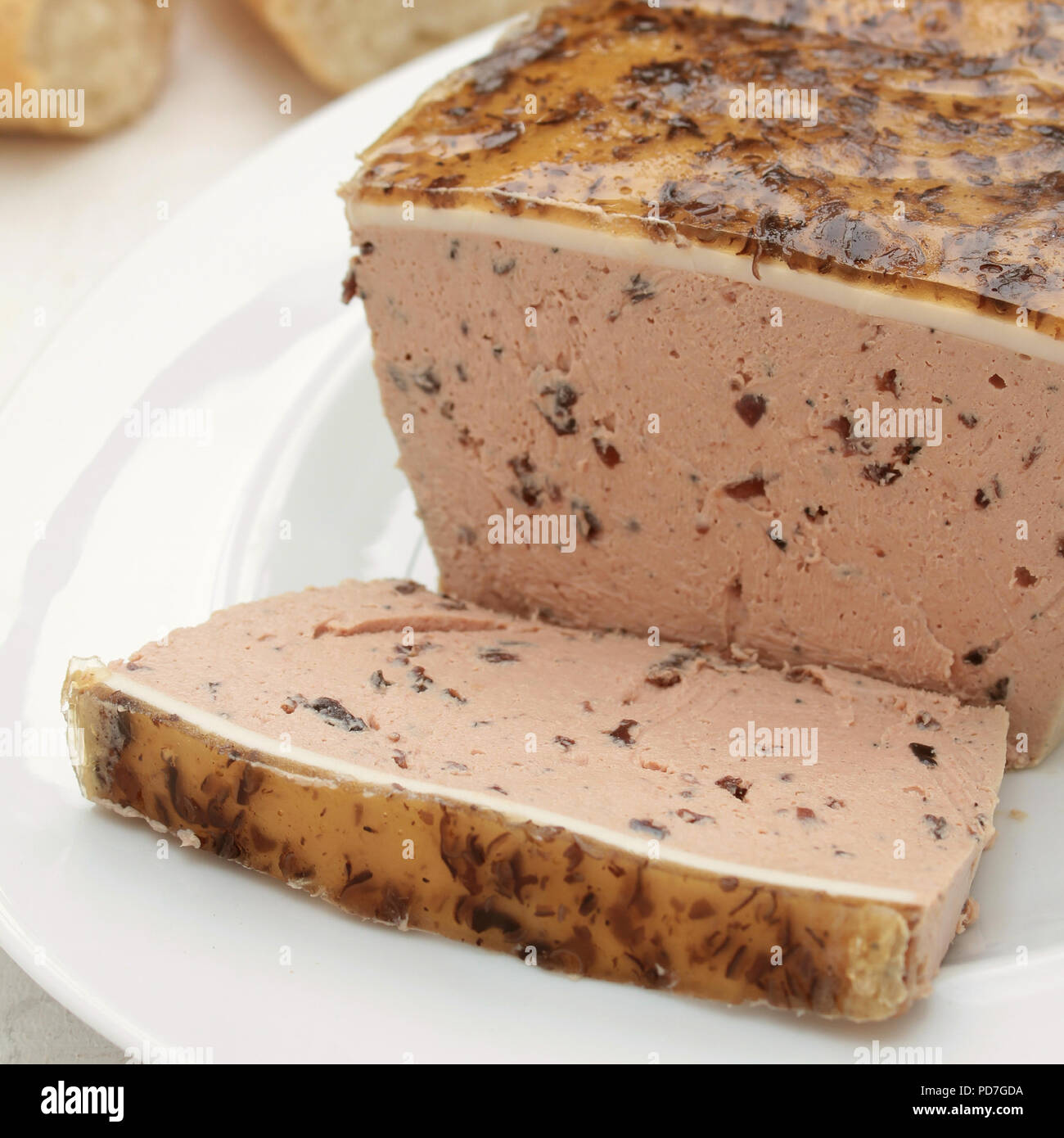 pork pate terrine appetizer Stock Photo - Alamy