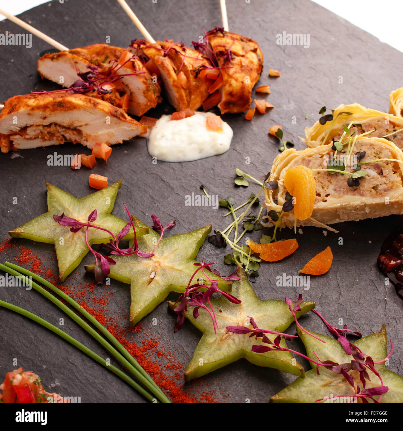 mixed buffet food Stock Photo - Alamy