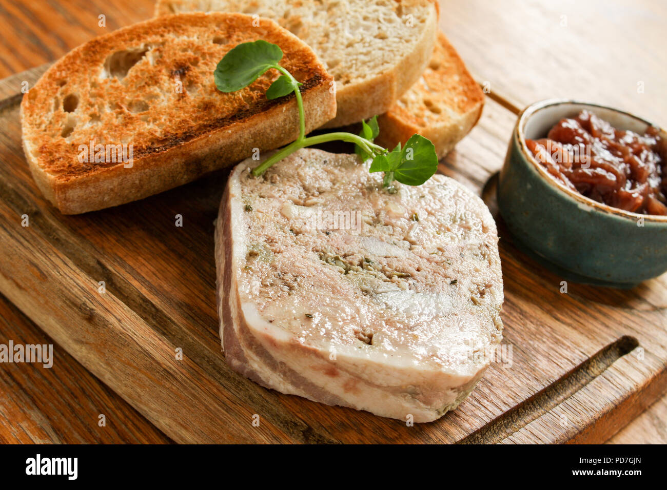 pork pate terrine appetizer Stock Photo - Alamy