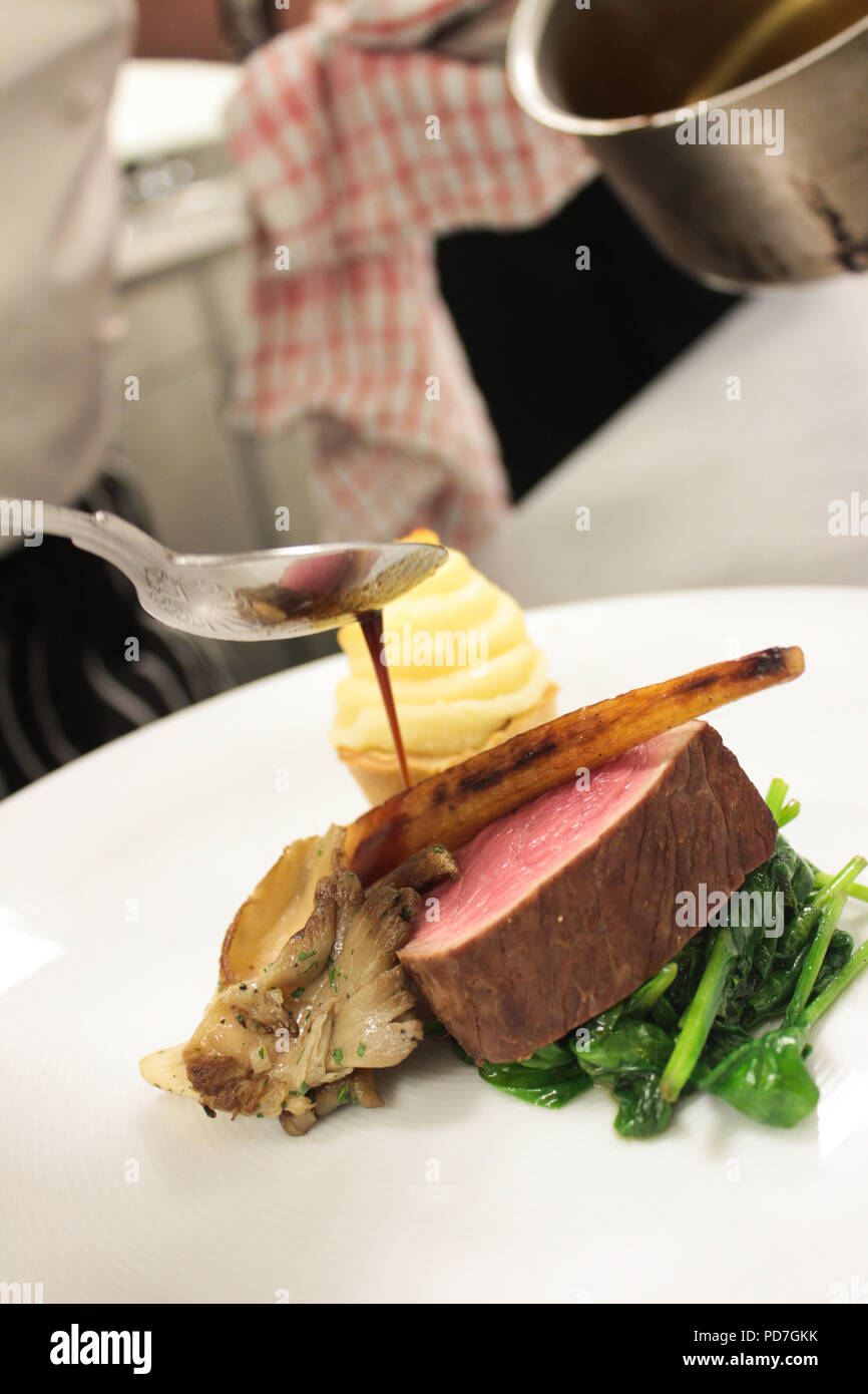plated lamb main meal Stock Photo - Alamy