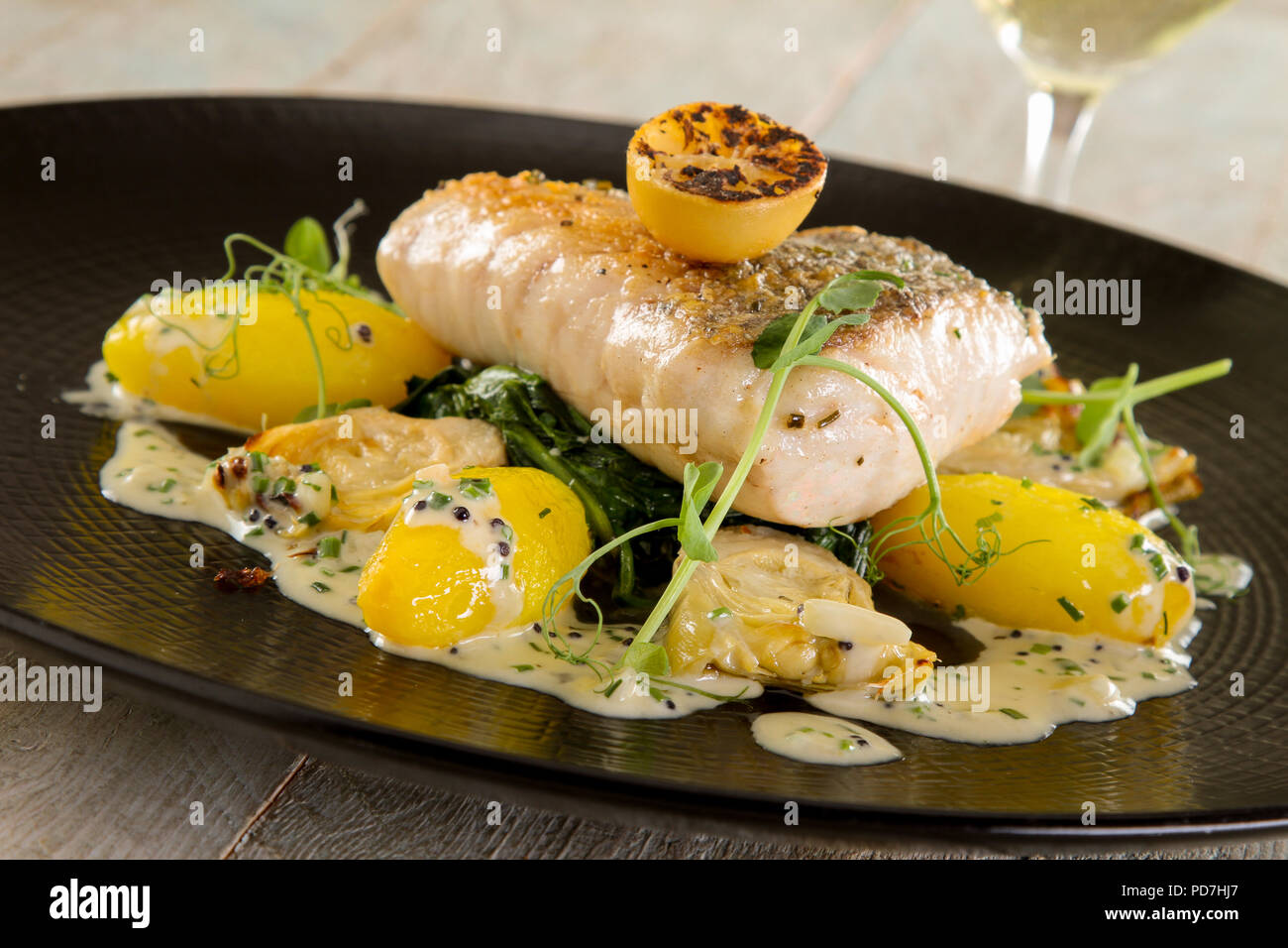 Cod loin meal hi-res stock photography and images - Alamy