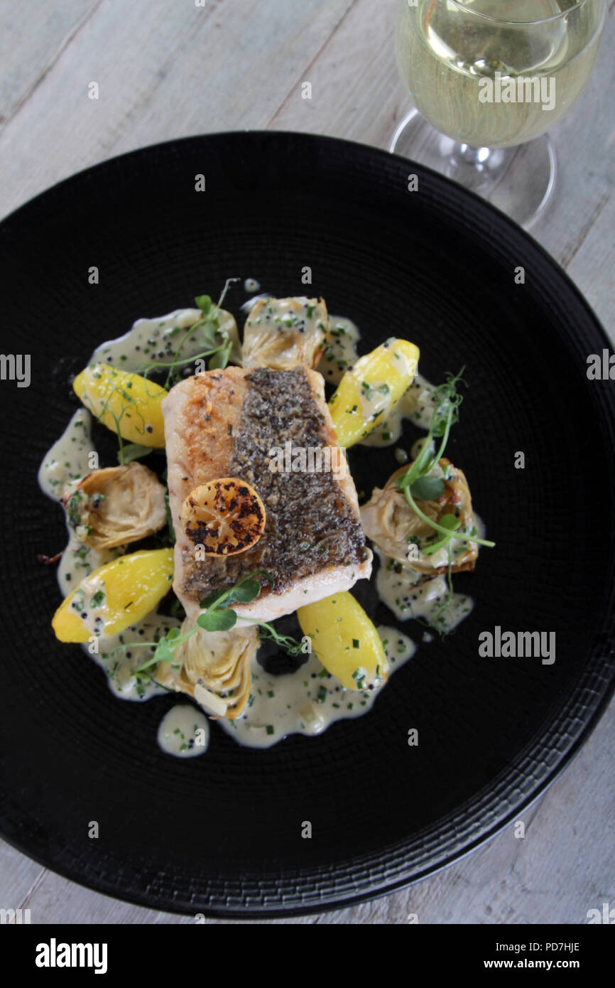 Plated cod loin meal hi-res stock photography and images - Alamy
