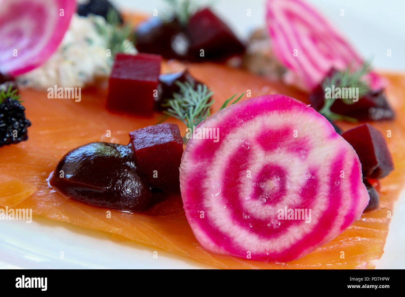 Plated smoked salmon starter hi-res stock photography and images - Alamy