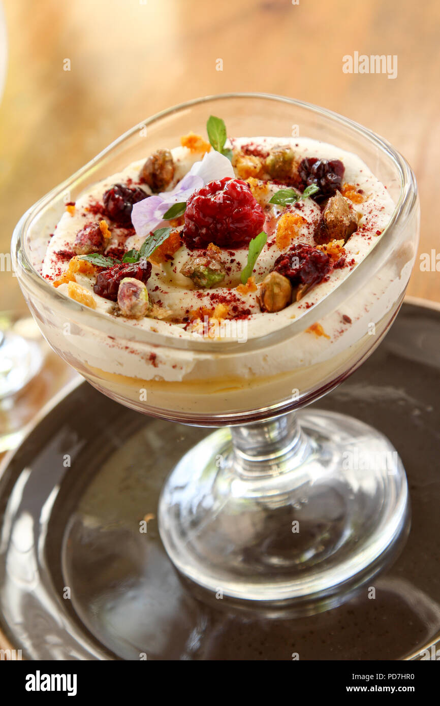 traditional English trifle dessert Stock Photo - Alamy