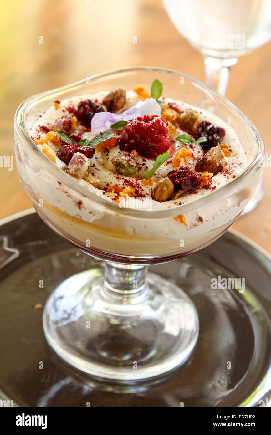 traditional English trifle dessert Stock Photo - Alamy