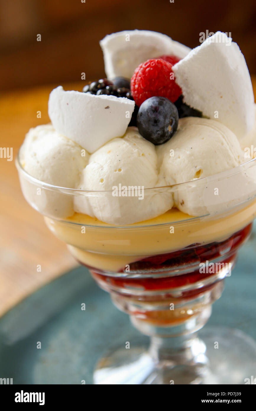 traditional English trifle dessert Stock Photo - Alamy