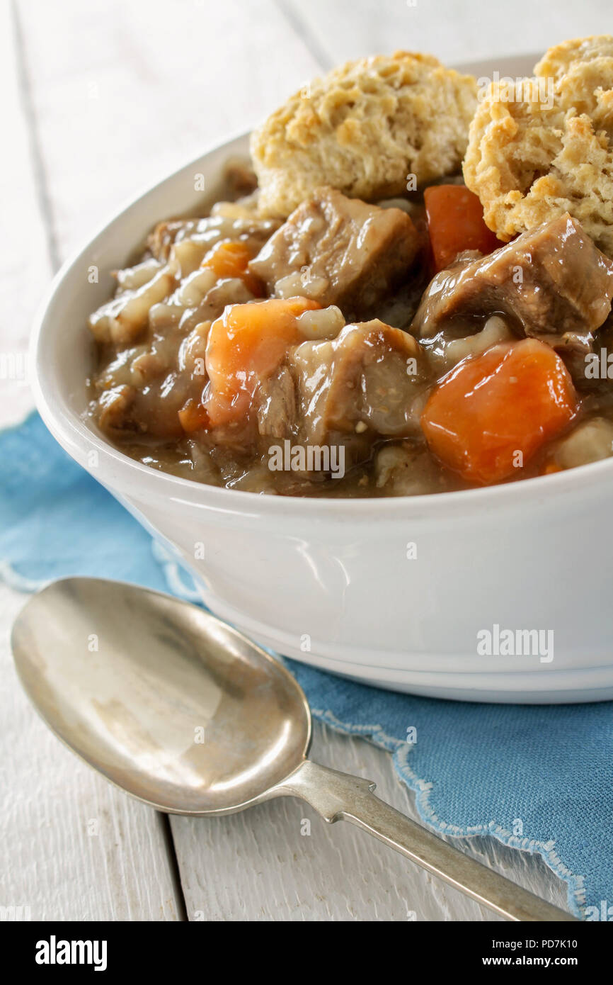 traditional Irish stew plated meal Stock Photo - Alamy