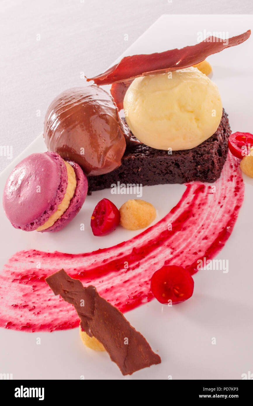 plated mixed dessert Stock Photo - Alamy