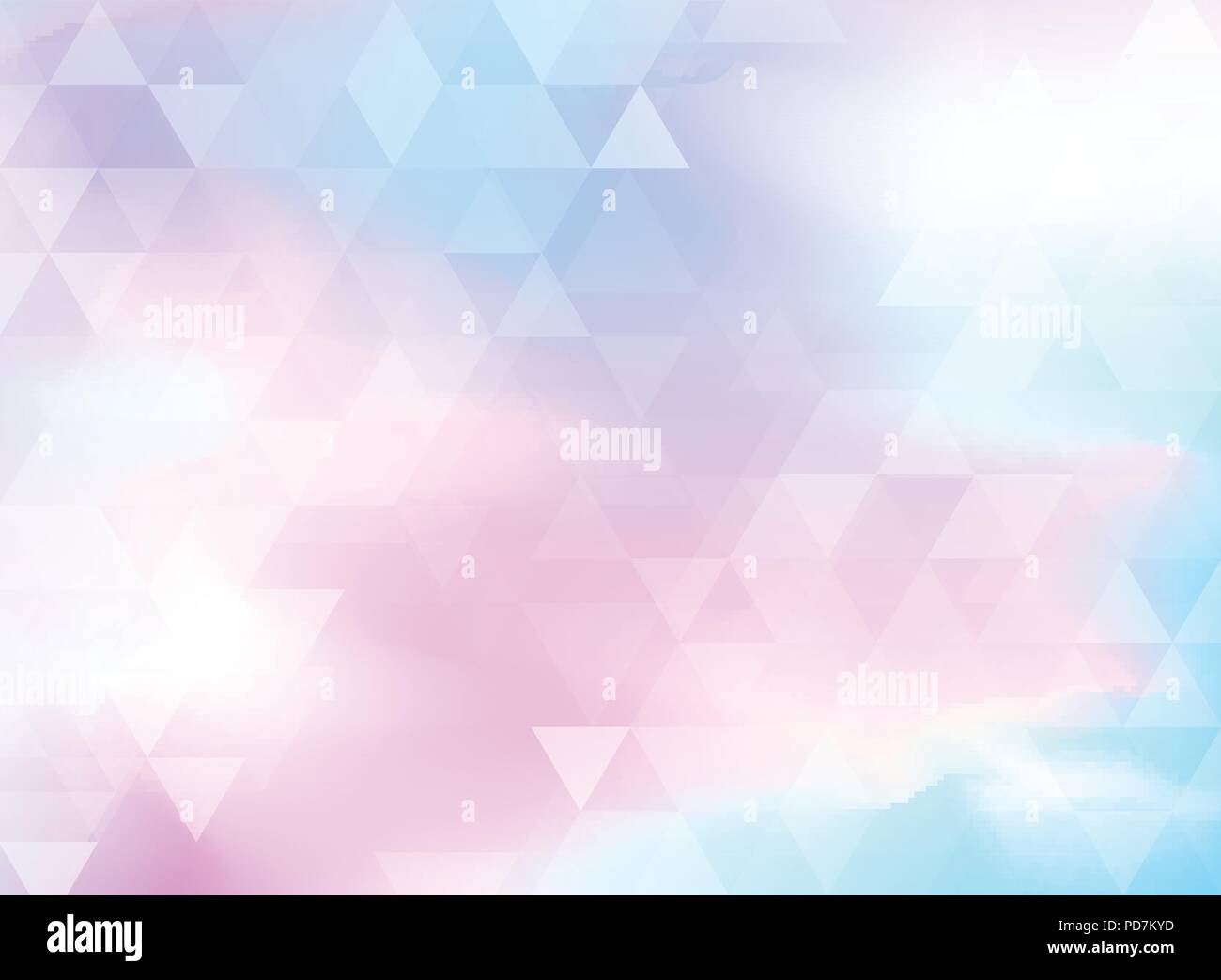 Abstract colorful triangles pattern on holographic foil background ...