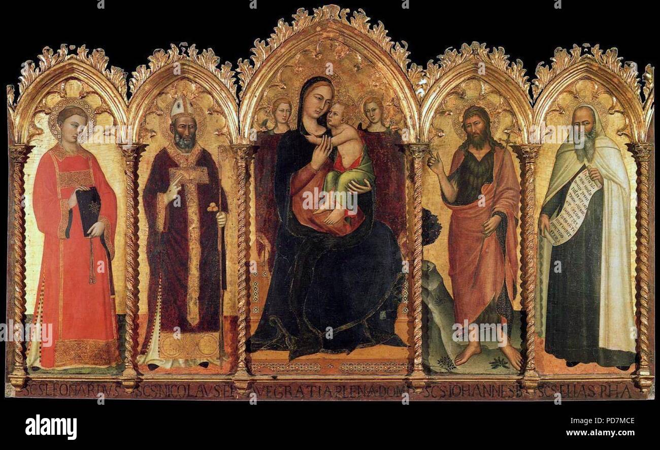 Andrea di Bonaiuto. Madonna and Child with Saints Santa Maria del ...