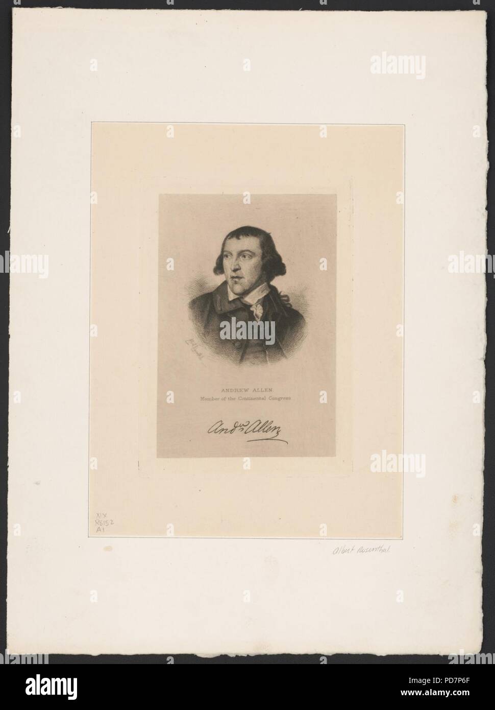 Andrew Allen, member of the Continental Congress Stock Photo - Alamy