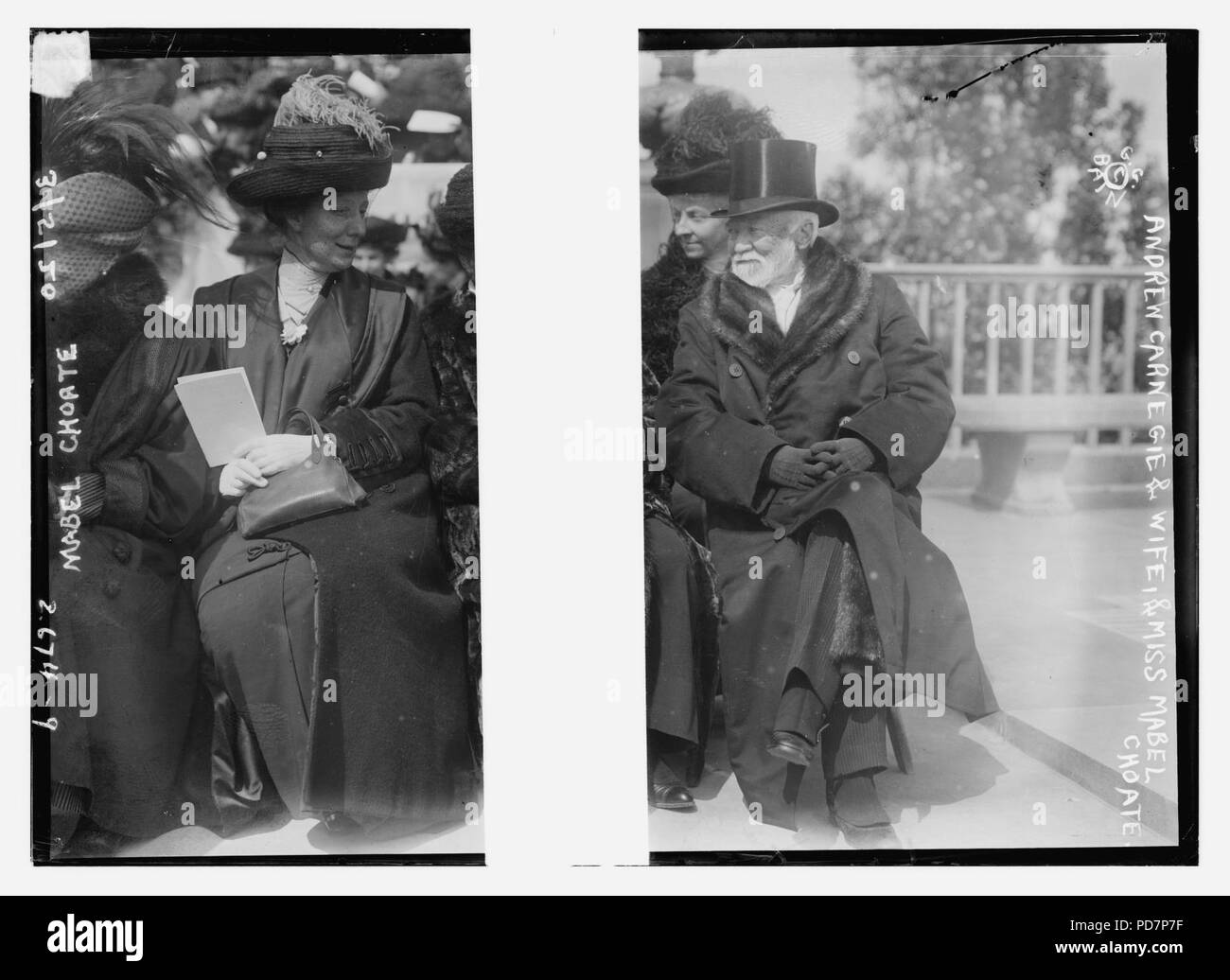 Andrew Carnegie and wife, and Mabel Choate Stock Photo - Alamy