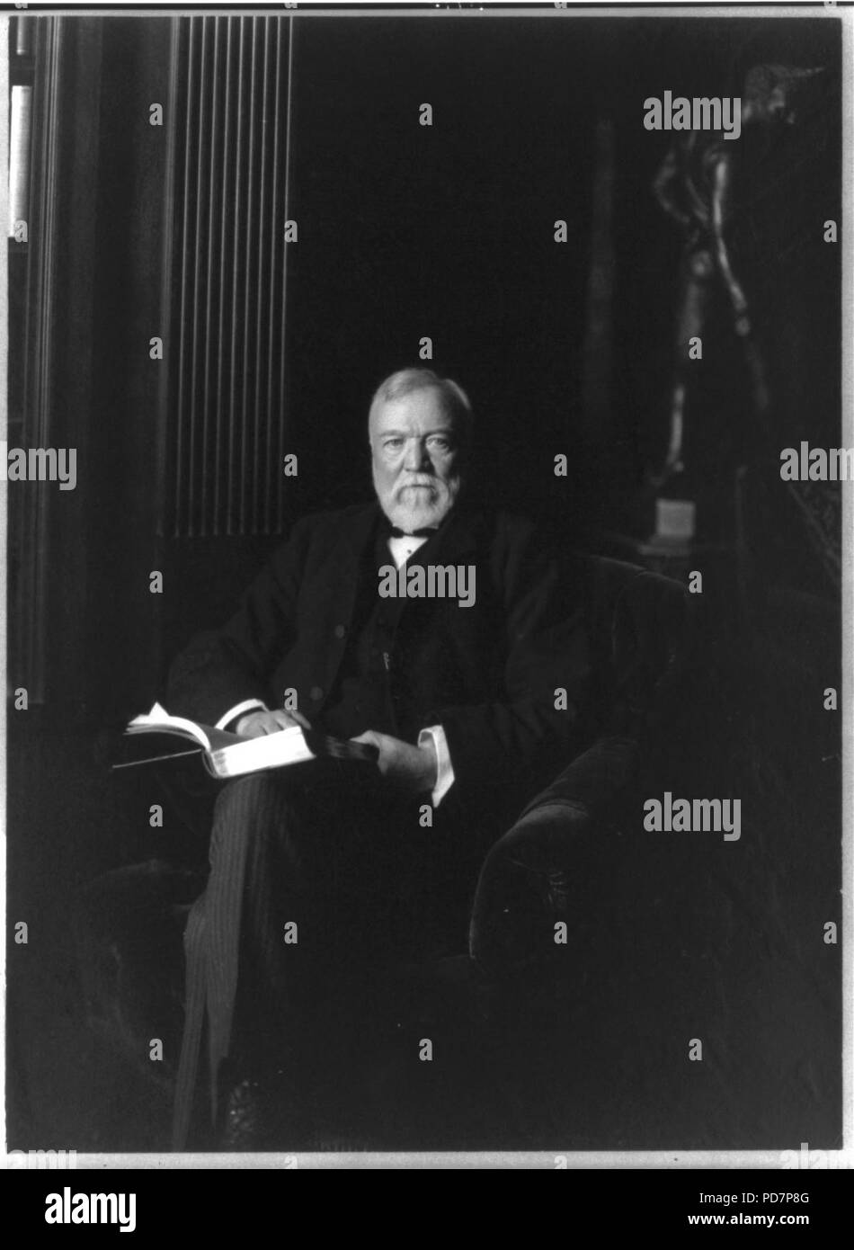 Andrew Carnegie, 1835-1919, full-length portrait, seated Stock Photo ...