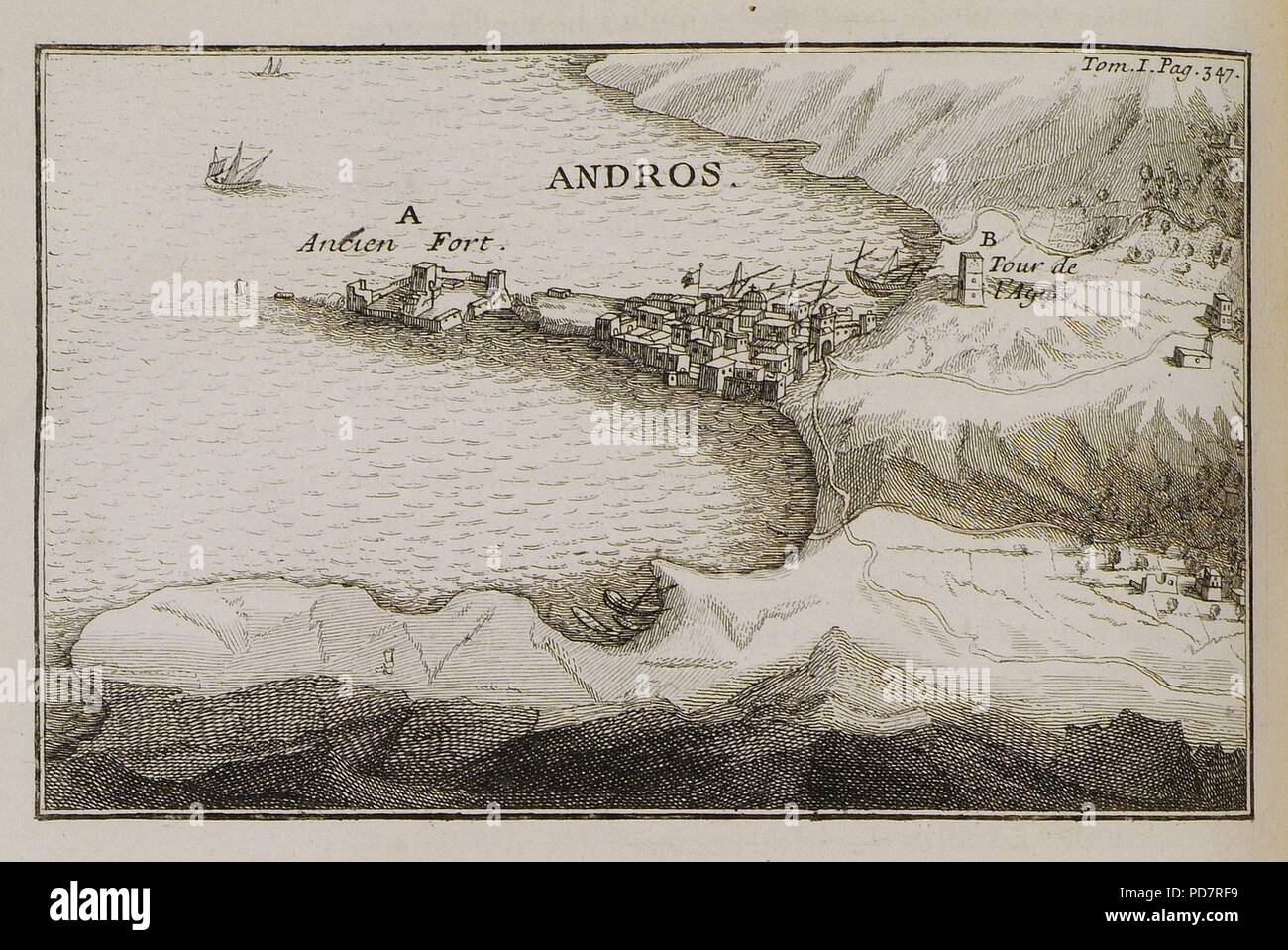 ANDROS - Tournefort Joseph Pitton De - 1717 Stock Photo - Alamy