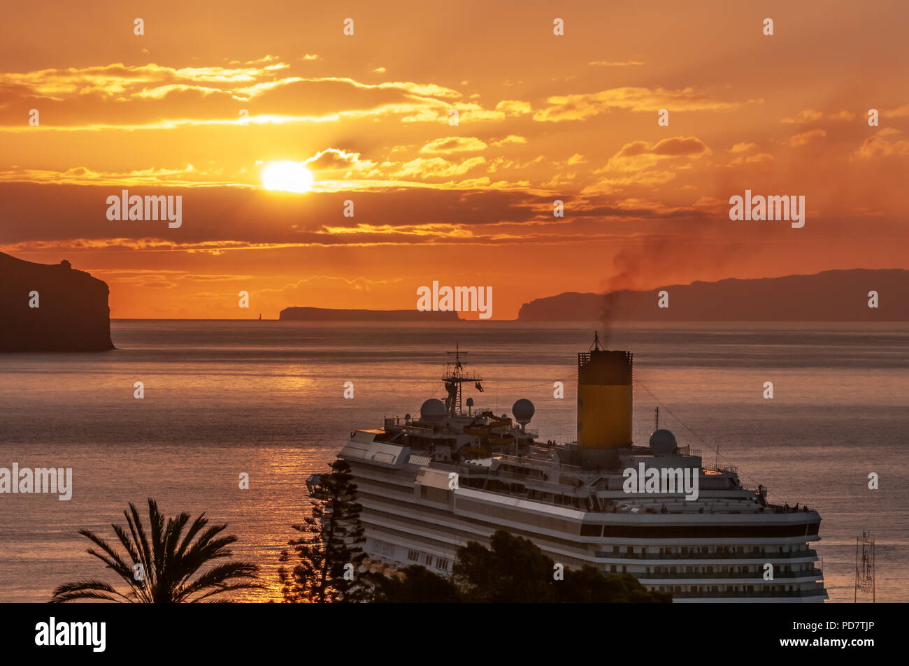 Sunrise in Funchal, Madeira Stock Photo - Alamy