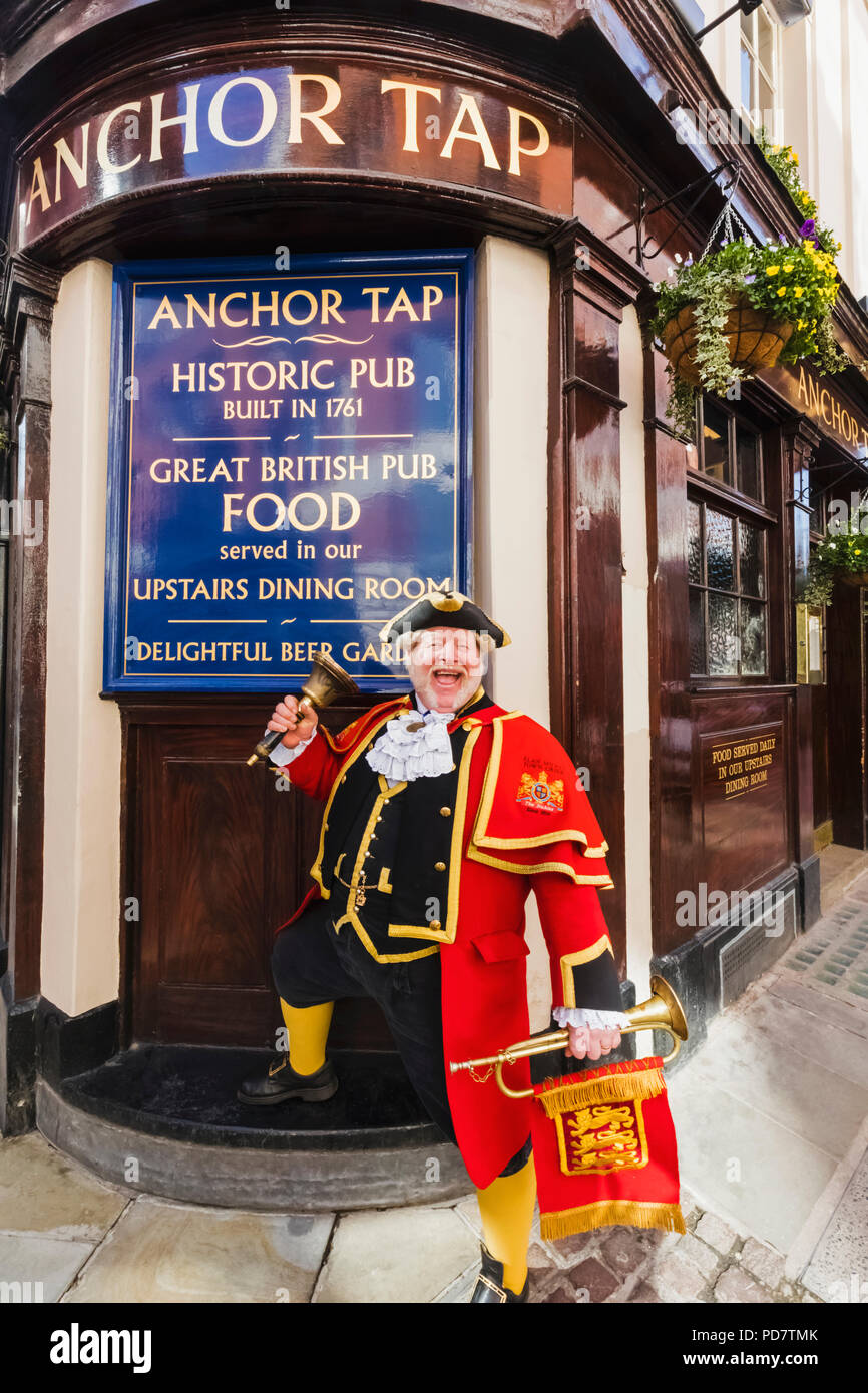 England, London, Southwark, Anchor Tap Pub and Town Crier Stock Photo ...