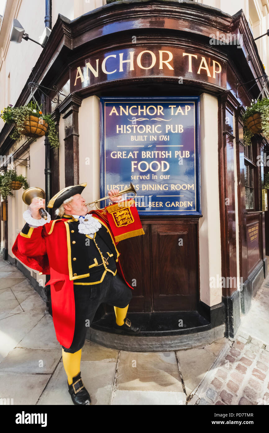 England, London, Southwark, Anchor Tap Pub and Town Crier Stock Photo ...