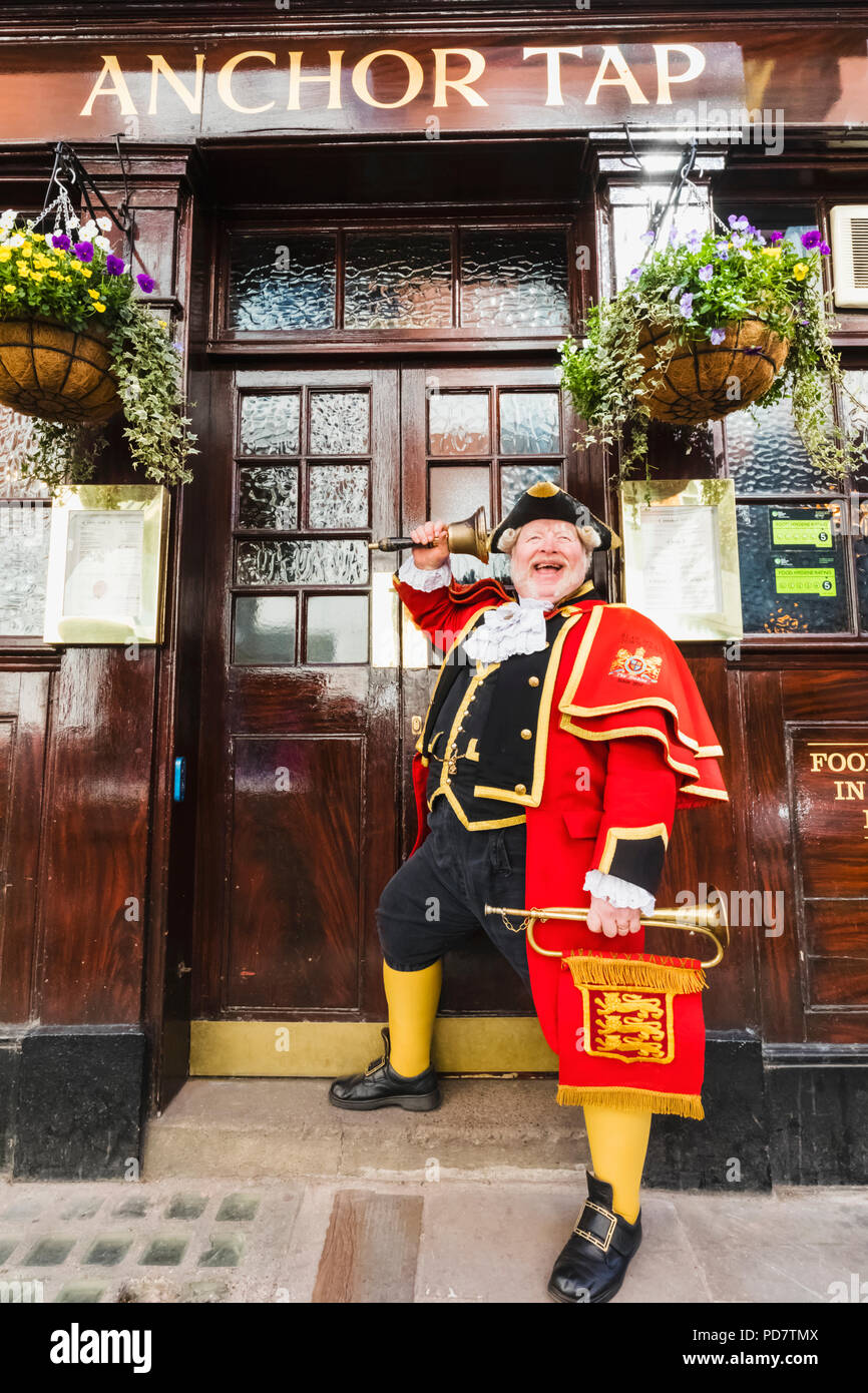 England, London, Southwark, Anchor Tap Pub and Town Crier Stock Photo ...