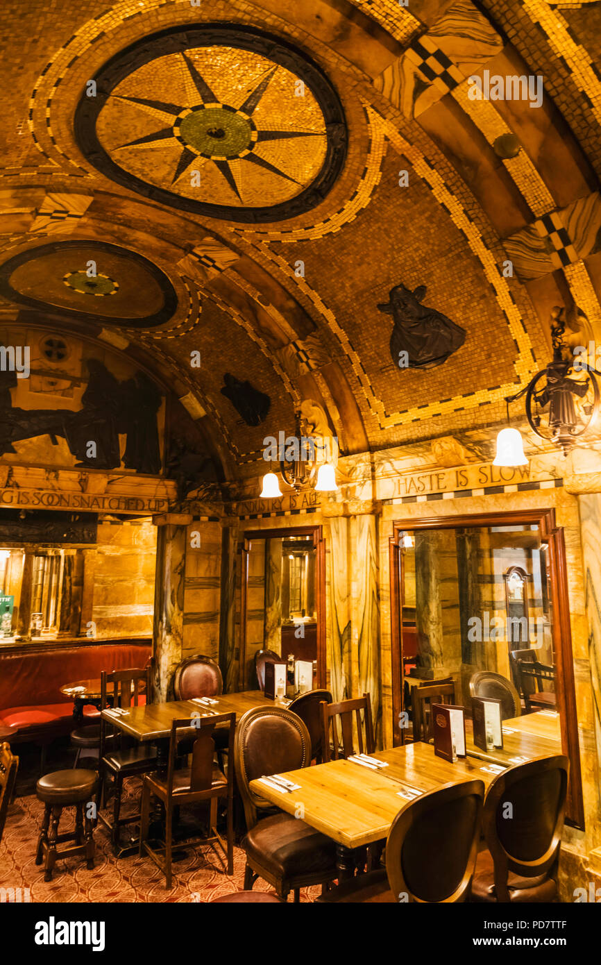 England, London, The City of London, The Black Friar Pub, Interior View ...