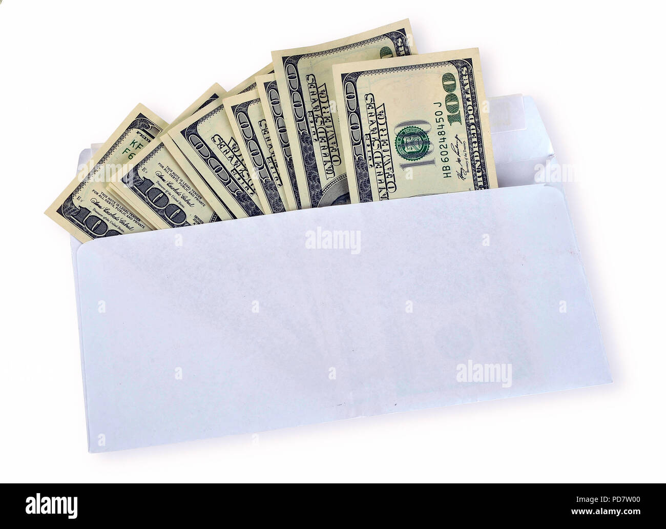 Cash the American dollars in an envelope Stock Photo - Alamy